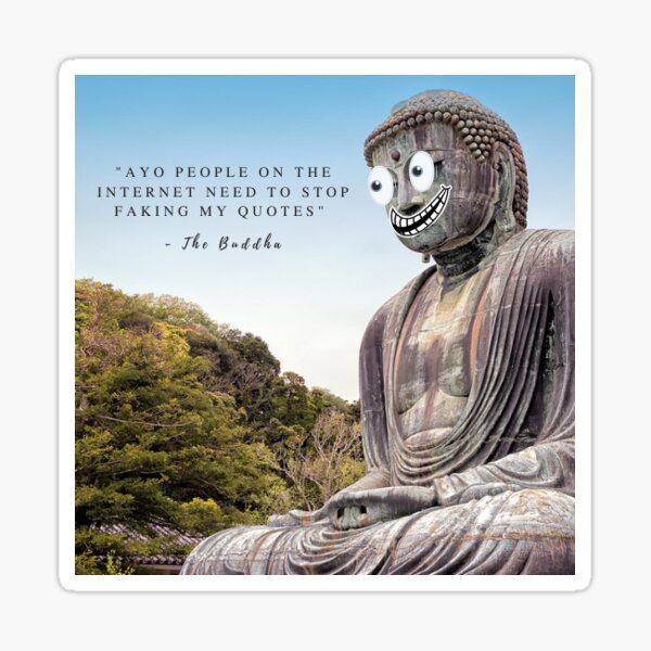 "Funny Buddha Meme" Sticker for Sale by sushidushishop | Redbubble
