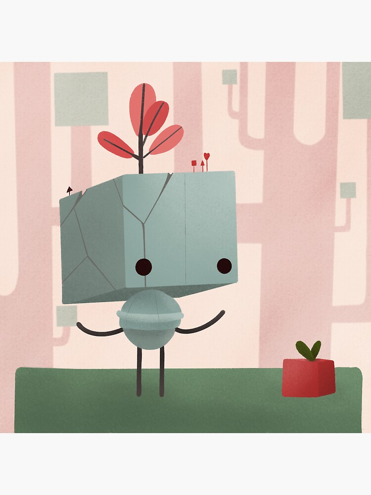 "Gris Forest Friend" Sticker for Sale by bunoodledoodles | Redbubble