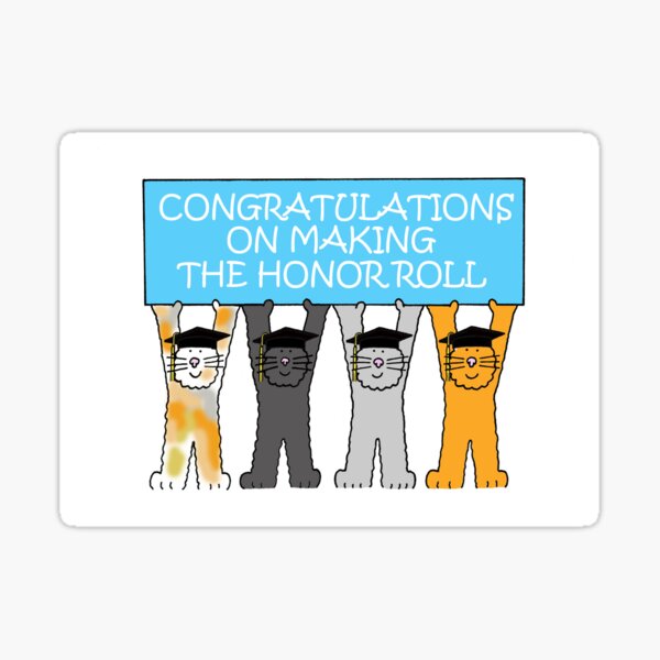 "Congratulations on Making the Honor Roll" Sticker for Sale by ...