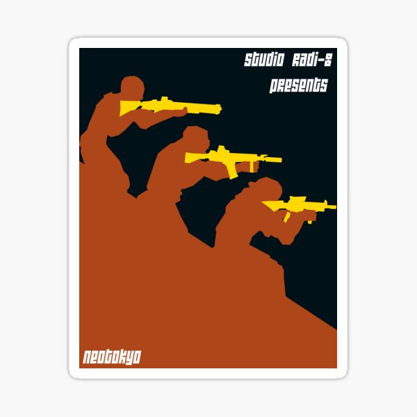 "Neotokyo minimalist poster" Sticker by Dinnershark | Redbubble