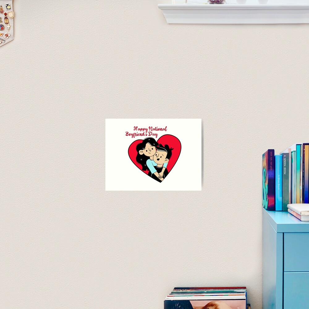 "national boyfriend's day " Poster for Sale by ussastore | Redbubble