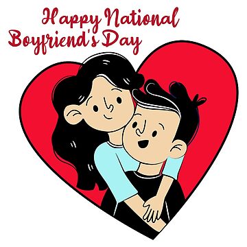 "national boyfriend's day " Poster for Sale by ussastore | Redbubble