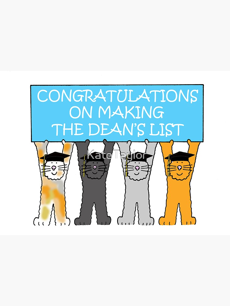 "Congratulations on Making the Dean's List" Sticker for Sale by ...