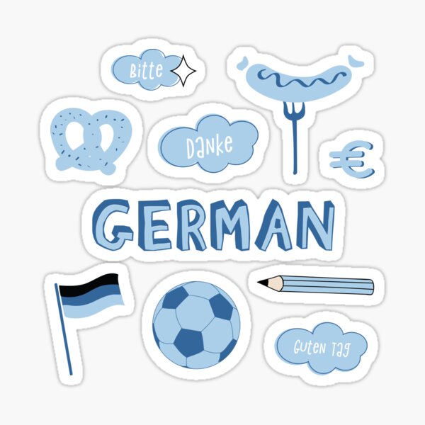 "Light Blue German Language School Subject Sticker Pack" Sticker for ...