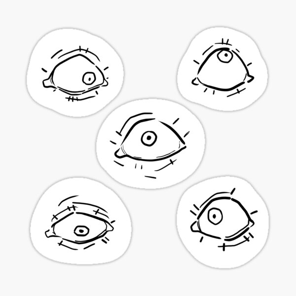 "Eye Ball Sticker pack " Sticker by June-Bug- | Redbubble