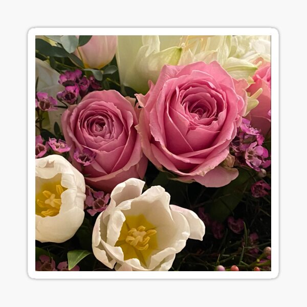 "Rose Bouquet" Sticker for Sale by Oriana-Designs | Redbubble