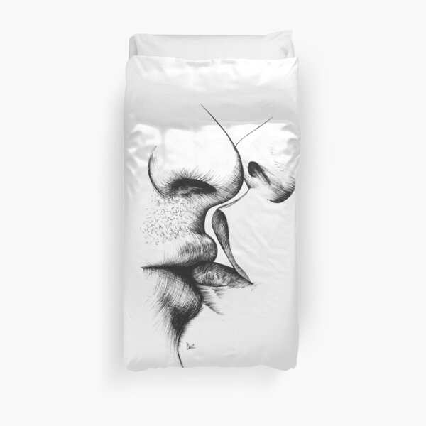 "Kissing Lips" Duvet Cover by oz10 | Redbubble