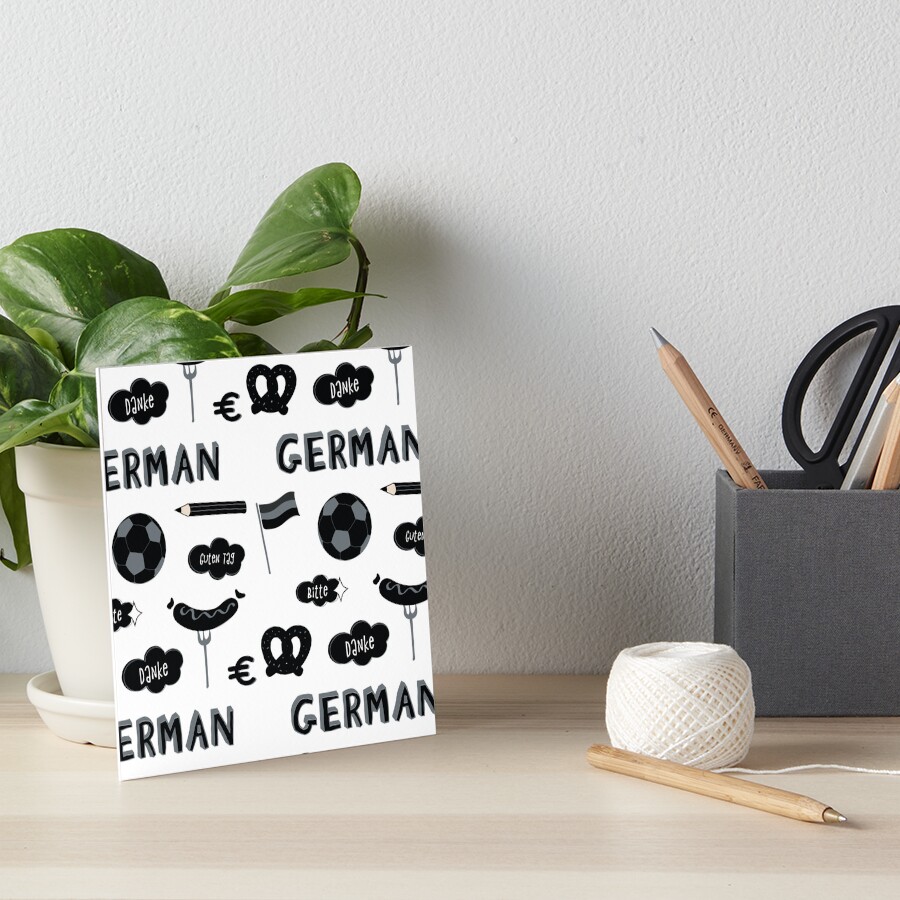 "Black German Language School Subject Sticker Pack" Art Board Print by ...