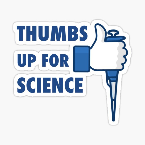 "Thumbs up for science - micropipette (with text)" Sticker for Sale by ...