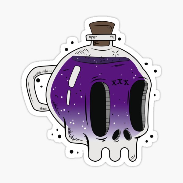 "Skull bottle" Sticker by PauEnserius | Redbubble