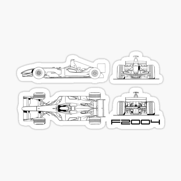 "The F2004 GP Blueprint" Sticker for Sale by rogue-design | Redbubble
