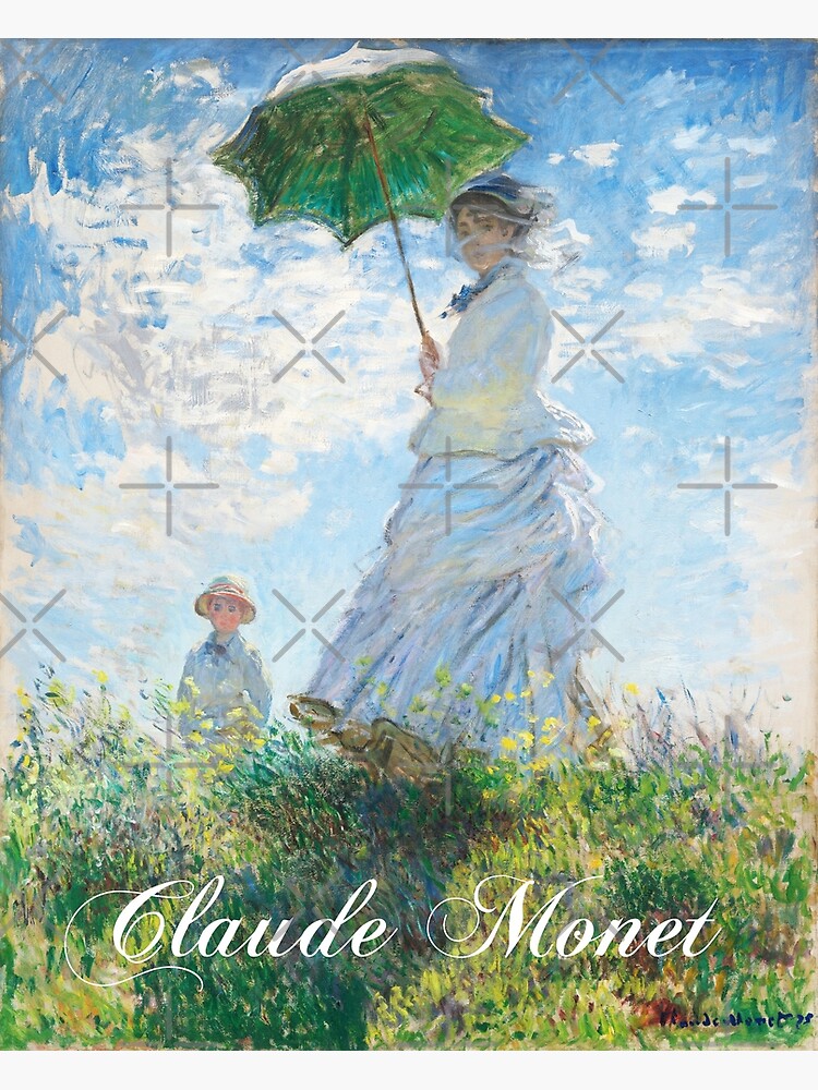 Lámina fotográfica «Claude Monet Mujer con sombrilla - Madame Monet y ...