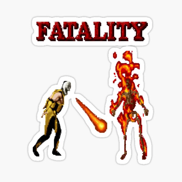 "Fatality " Sticker for Sale by FionnRyen | Redbubble