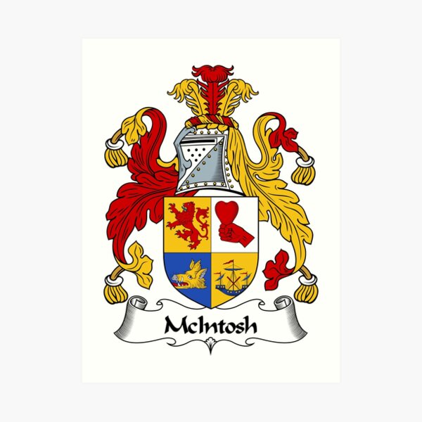 "McIntosh Coat of Arms / McIntosh Family Crest" Art Print for Sale by ...