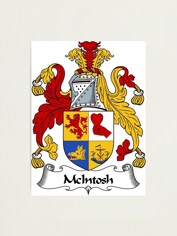 "McIntosh Coat of Arms / McIntosh Family Crest" Photographic Print for ...