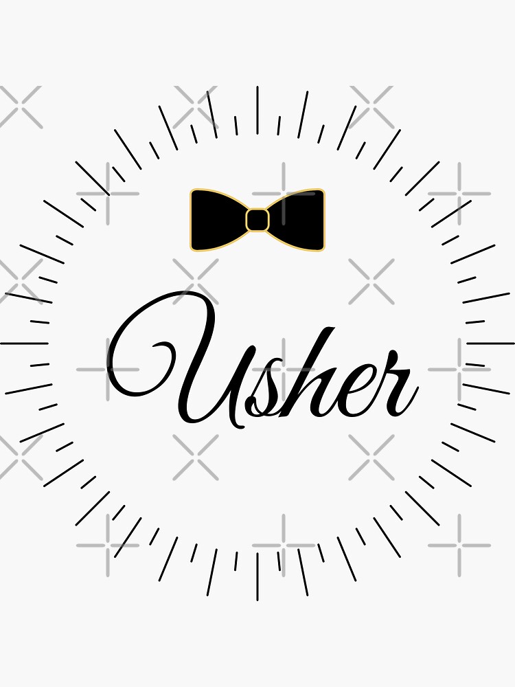 "USHER" Sticker for Sale by TheDanishHen | Redbubble