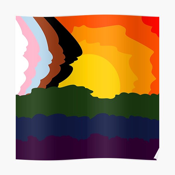 "Subtle Progressive Pride" Poster by ziecatch | Redbubble