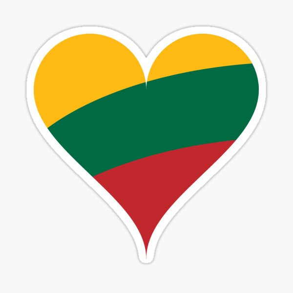 "Lithuania Flag Heart" Sticker for Sale by limitlezz | Redbubble