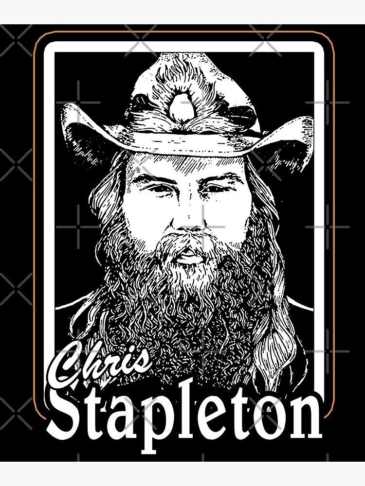 "Black And White Christopher Arts Stapleton American Singer" Poster for ...