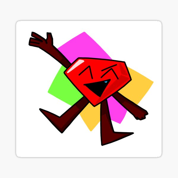 "Ruby from BFB" Sticker for Sale by Spiff-O-Matic | Redbubble