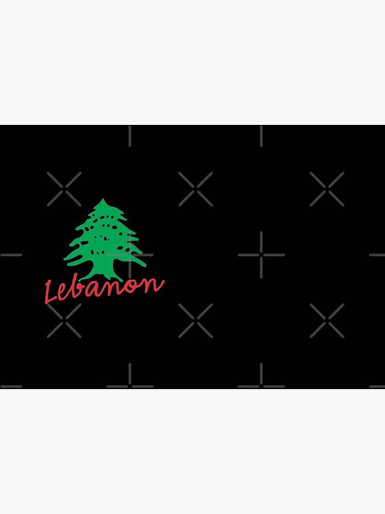 "Lebanon Name with Lebanese Flag Cedar Tree Icon Design" Mask by ...