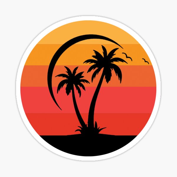 "Retro sun " Sticker for Sale by Bloodman2003 | Redbubble