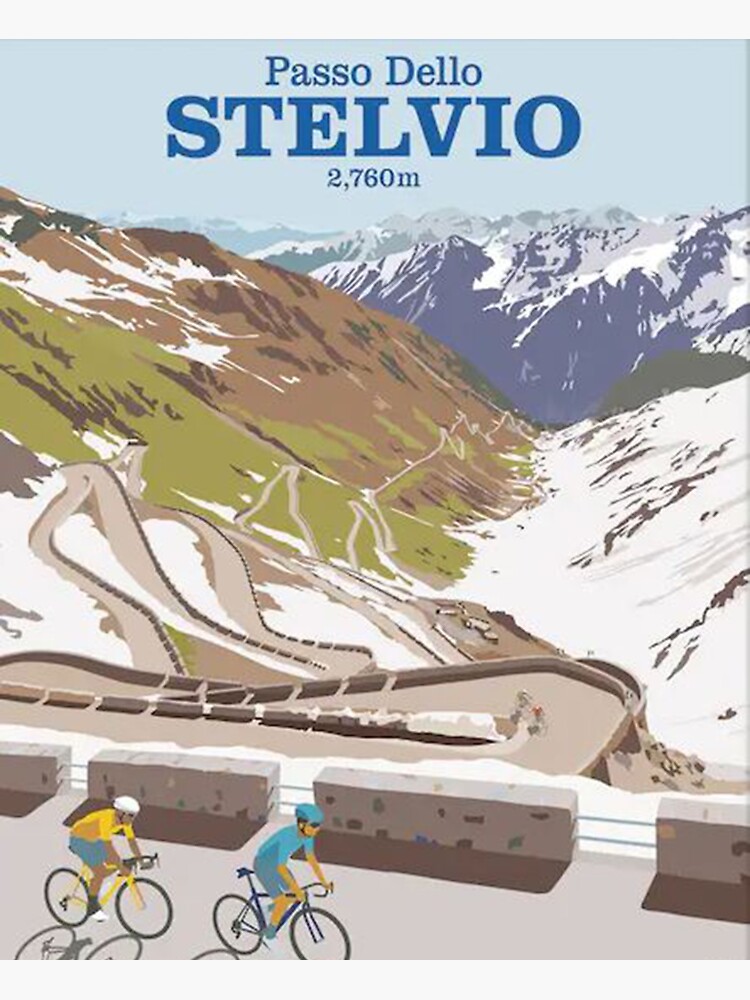 "Passo Dello Stelvio" Sticker for Sale by niguamontena | Redbubble