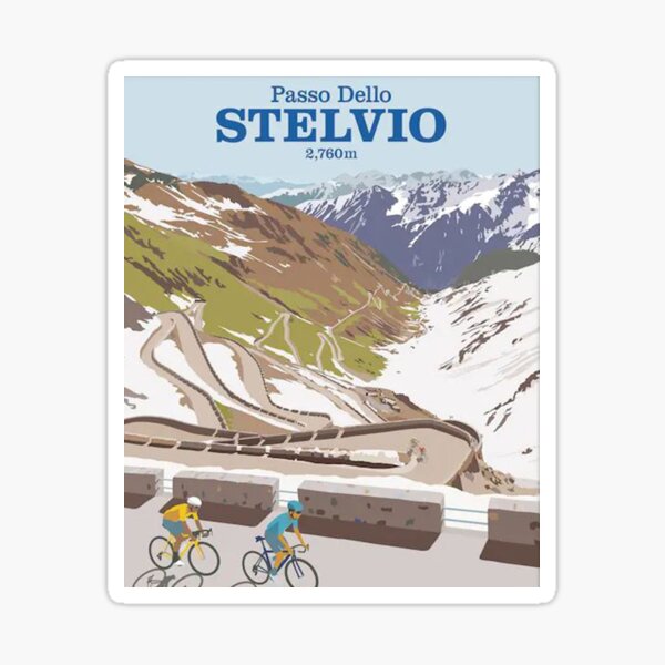 "Passo Dello Stelvio" Sticker for Sale by niguamontena | Redbubble