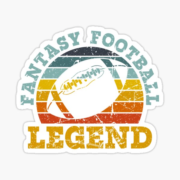 "Vintage Retro Fantasy Football Legend Champion Winner" Sticker for ...