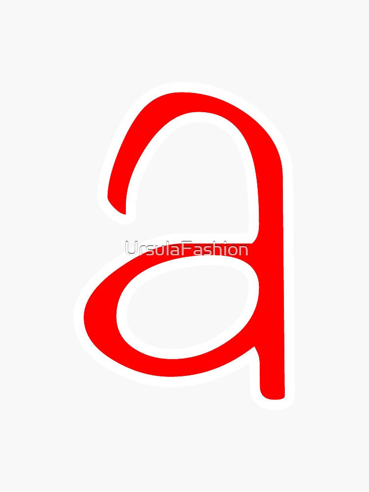 "Red Lowercase Letter a" Sticker for Sale by UrsulaFashion | Redbubble