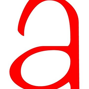 "Red Lowercase Letter a" Sticker for Sale by UrsulaFashion | Redbubble