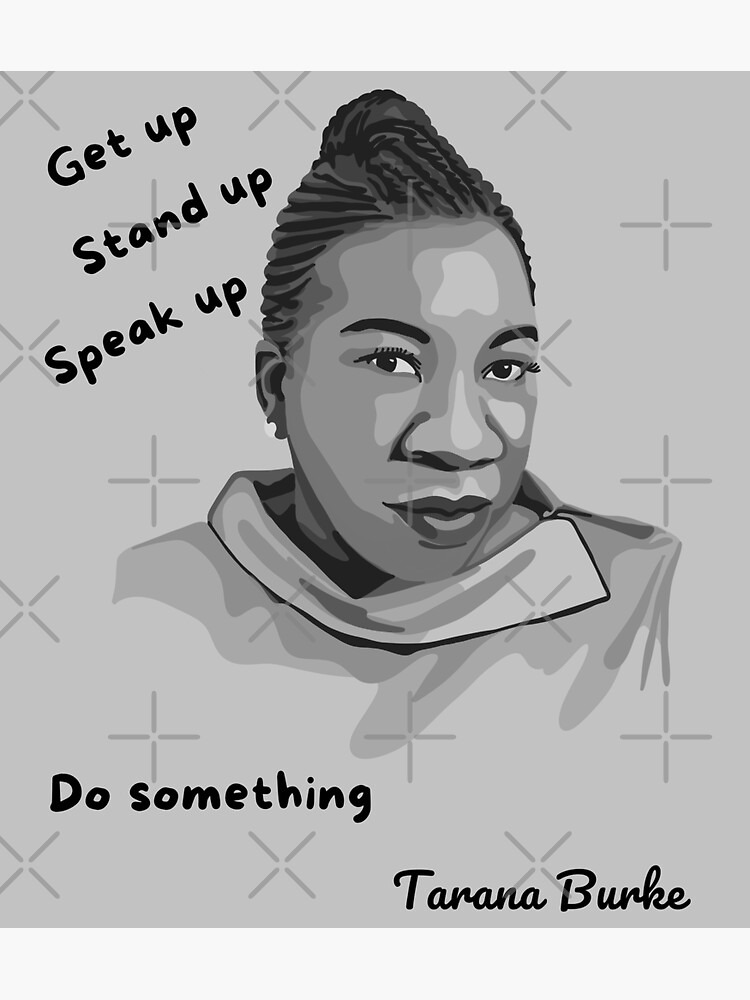 "Tarana Burke Portrait and Quote" Sticker for Sale by unhingedheather ...