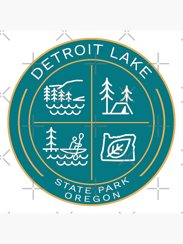 "Detroit Lake State Park Heraldic Logo" Art Print for Sale by VanyaKar ...