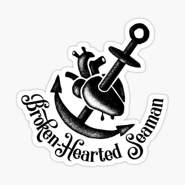 "Broken-Hearted Seaman" Sticker for Sale by The-Sweat-Shop | Redbubble