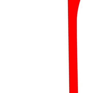 "Red lowercase letter j" Sticker for Sale by UrsulaFashion | Redbubble