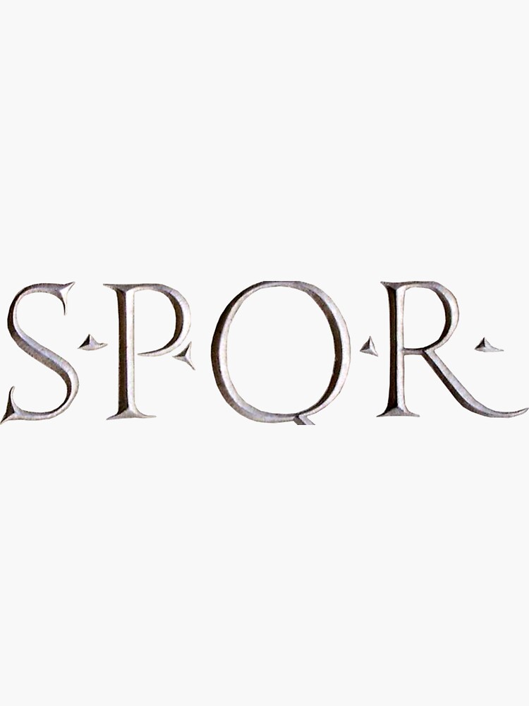"Spqr Stone Carved Lettering. Sticker" Sticker for Sale by lattpag ...