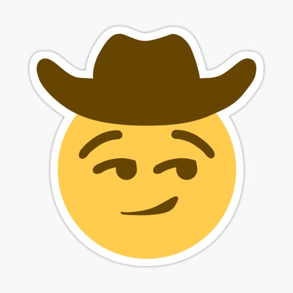 "Smirking Cowboy" Sticker for Sale by TheLittleDoc | Redbubble