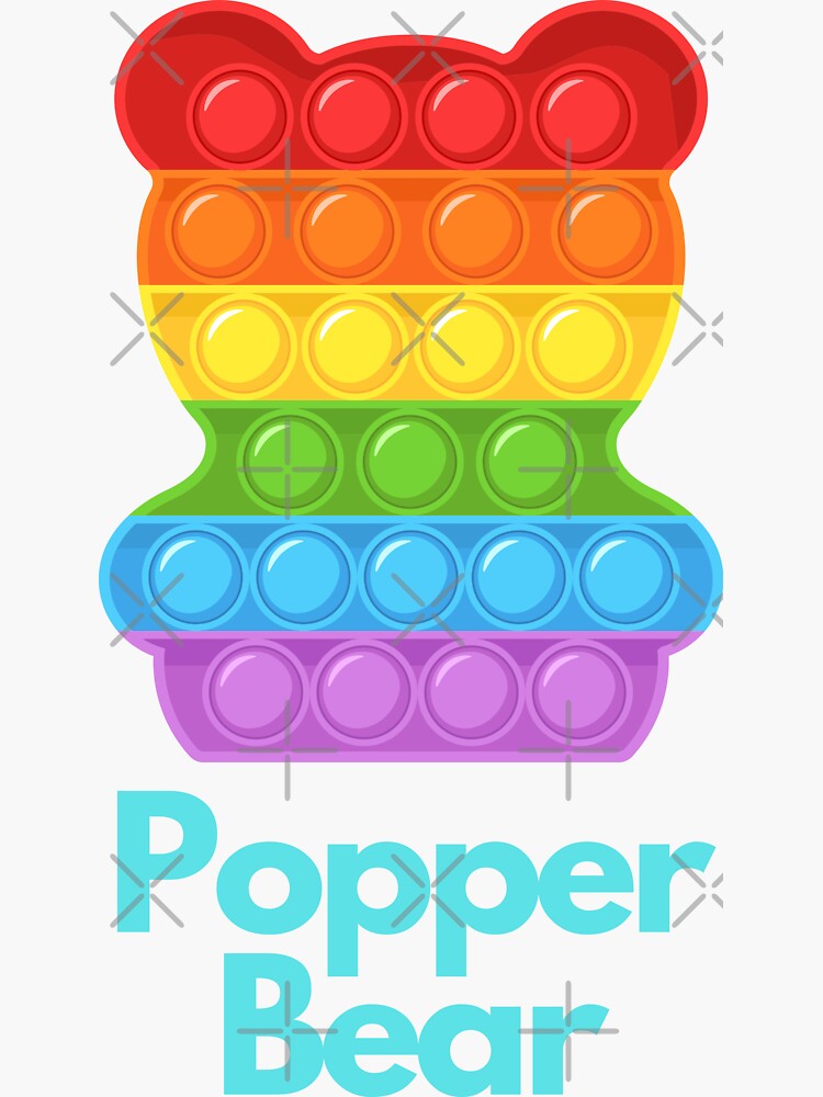 "Poppa Bear Pop it Fidget Kids Toy" Sticker for Sale by garykaz | Redbubble