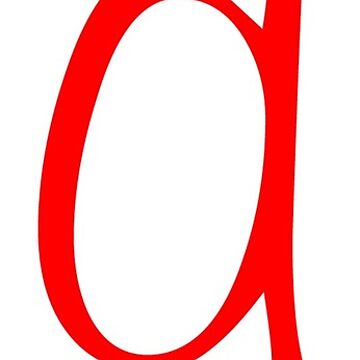 "Red Lowercase Letter d" Sticker for Sale by UrsulaFashion | Redbubble