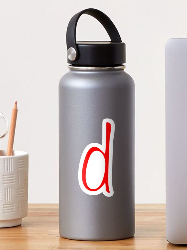 "Red Lowercase Letter d" Sticker for Sale by UrsulaFashion | Redbubble