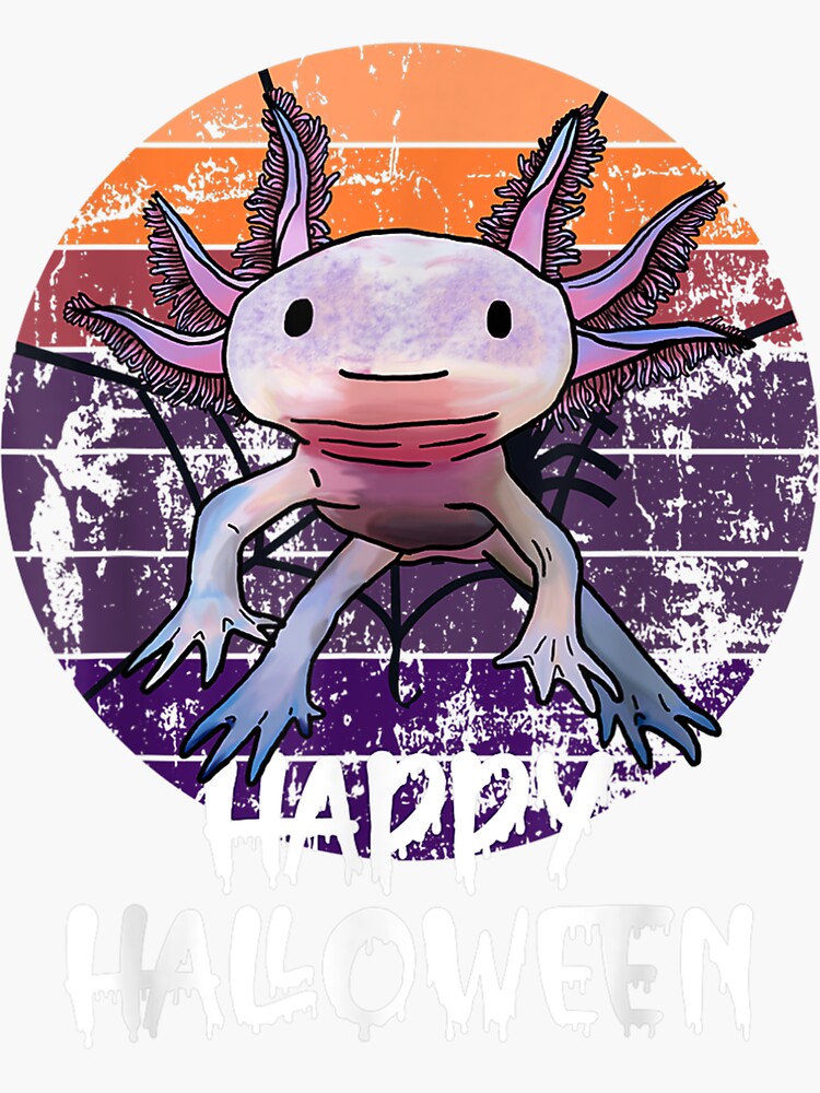 "Happy Halloween Axolotl Axolotl Halloween costume" Sticker for Sale by ...