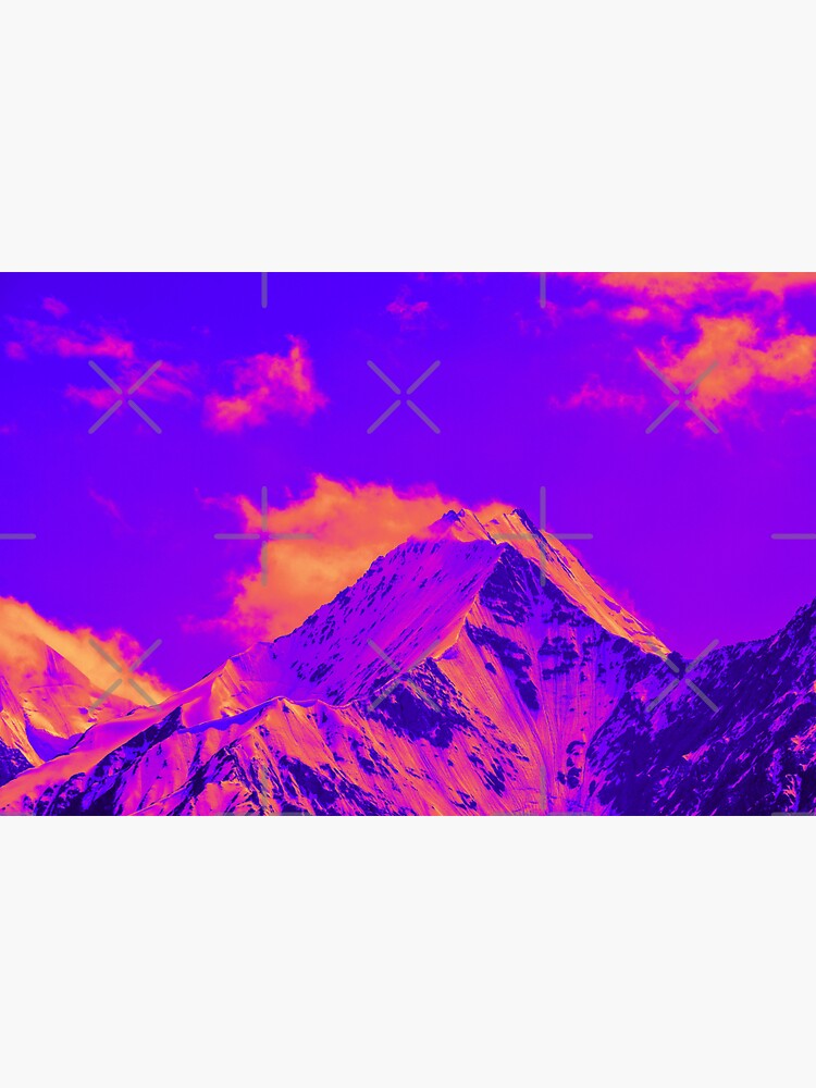 "Early morning alpenglow with dreamy aesthetic colors on the top of ...