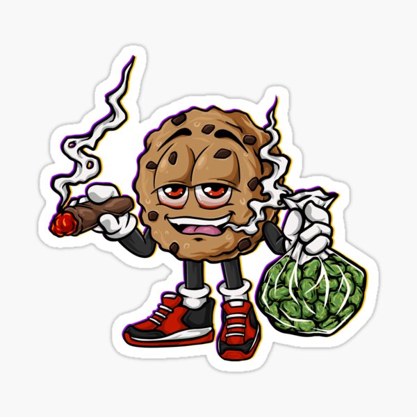 "cookies smoking blunt" Sticker for Sale by Myrioter | Redbubble