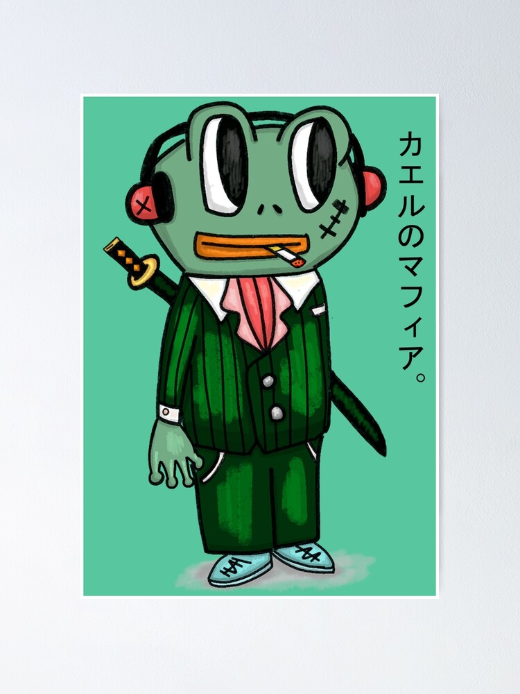 "frog in mafia suit" Poster for Sale by sushiburashi | Redbubble