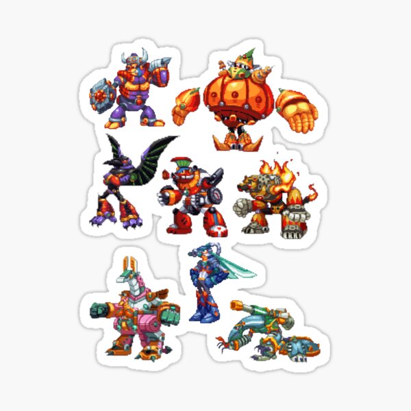 "Mega man x7 Maverick robot masters stickers" Sticker for Sale by ...
