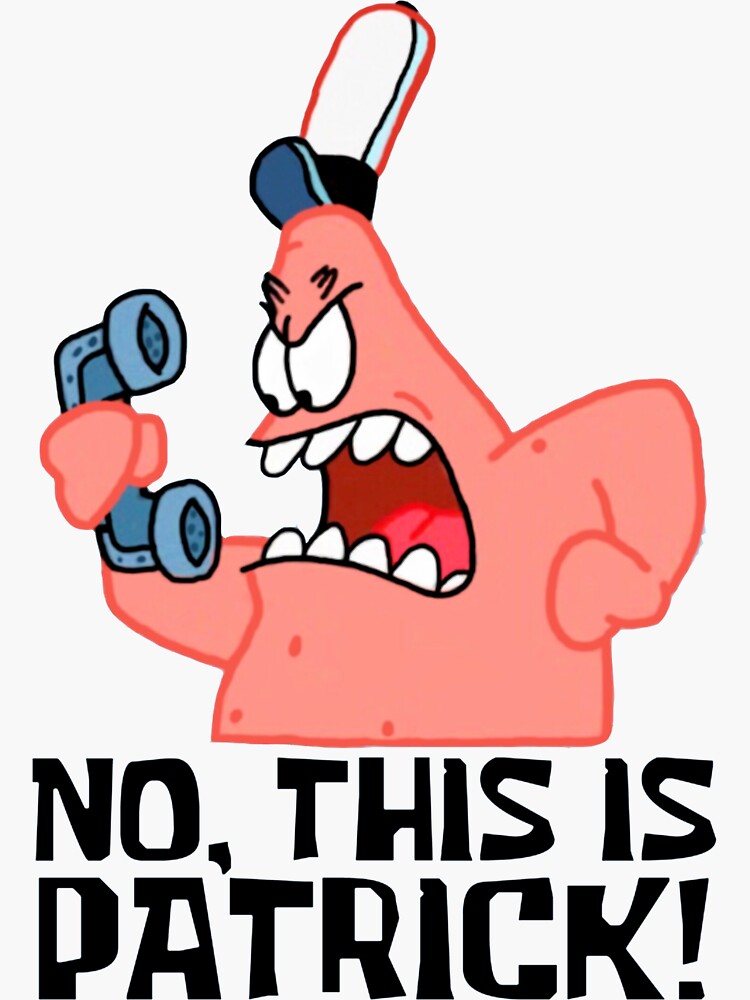 "No, This Is Patrick - Spongebob 14" Sticker for Sale by Ward55 | Redbubble