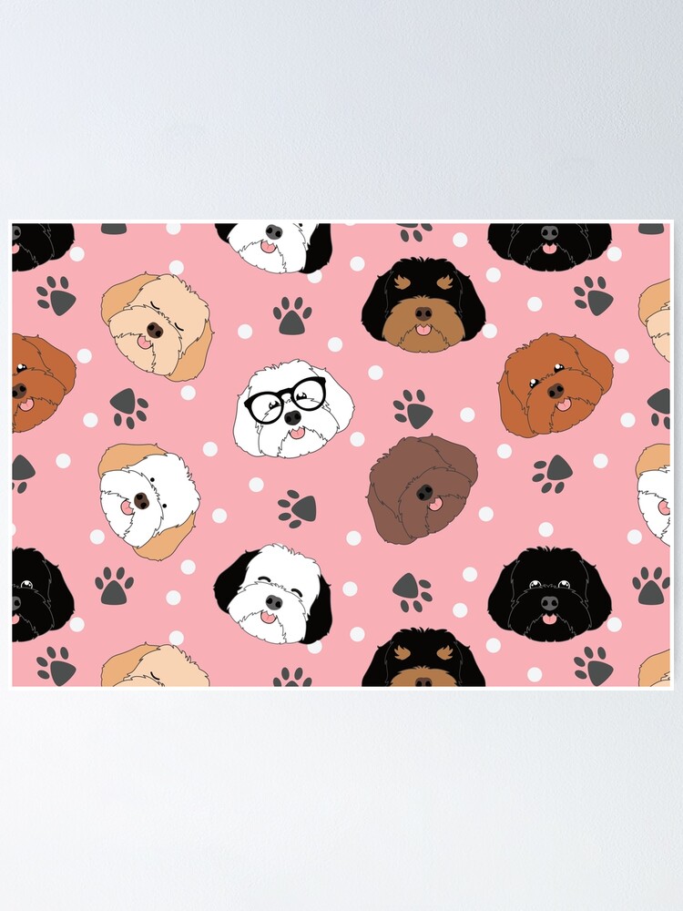 "Cute Maltipoo Moodle Dog Emoji " Poster by Lulupainting | Redbubble