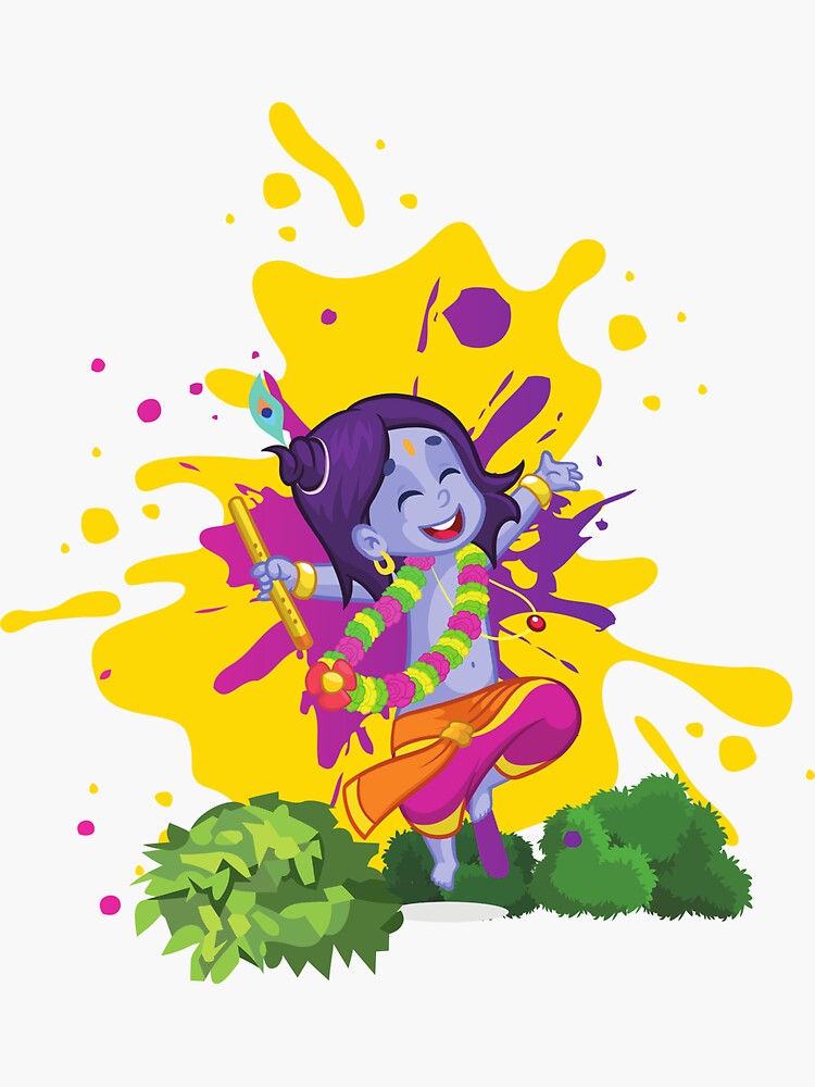 "Janmashtami" Sticker for Sale by ngimhan2016 | Redbubble