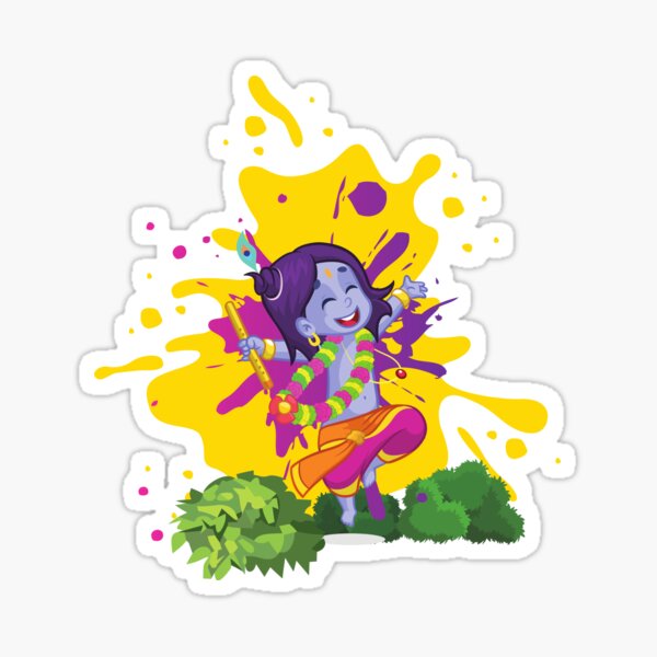 "Janmashtami" Sticker for Sale by ngimhan2016 | Redbubble