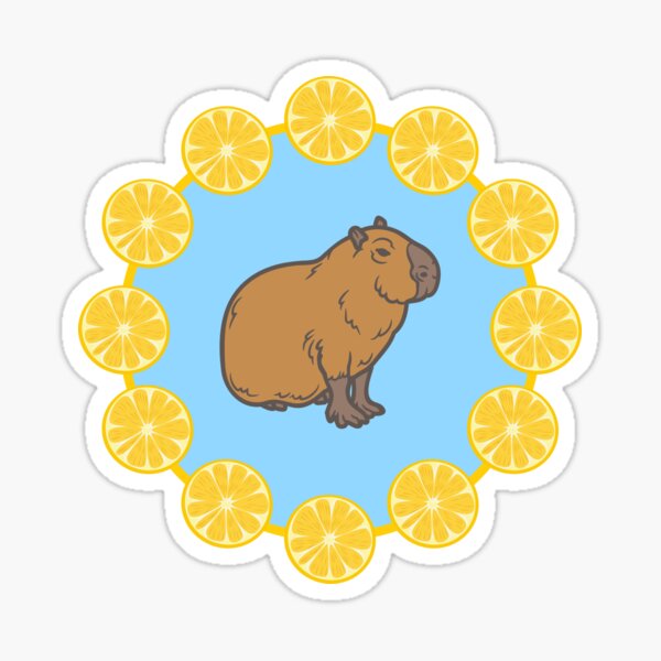 "Lemon capybara" Sticker for Sale by TiffanyMonnens | Redbubble